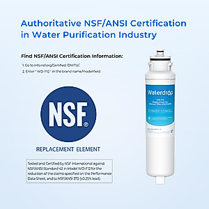 Waterdrop dw2042fr-09 water filter, Replacement for Daewoo® DW2042FR, DW2042FR-09, Kenmore 46-9130, Aqua Crystal DW2042F-09, FRN-Y22D2V, 3 Filters