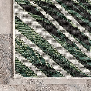 nuLOOM Kalene Double Palm Indoor/Outdoor Area Rug, 8' x 10', Green