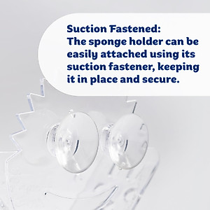 Scrub Daddy Sponge Holder - Sponge Caddy for Kitchen Organization - Self Draining, Dishwasher Safe & Universal Suction Sponge Holder for Sponges and Scrubbers (1 Count)