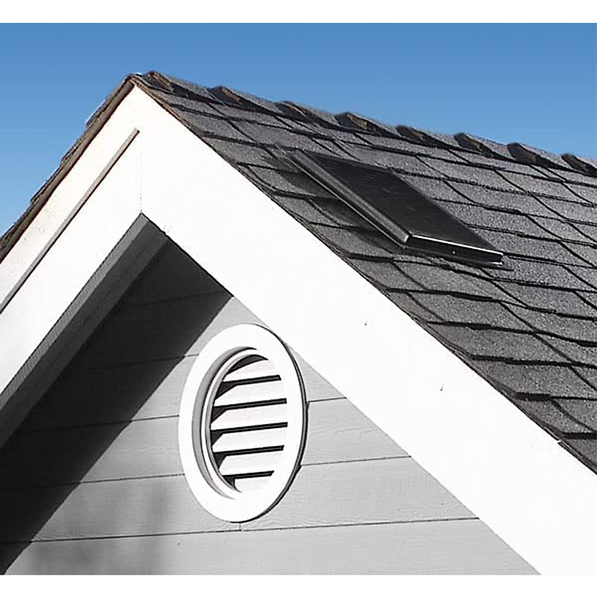 Amtrak Solar 12-Inch Solar Attic Fan, Powerful 100 Watt Fan Quietly Cools Attic, Garage, or Greenhouse & Ventilates to Protect Against Moisture