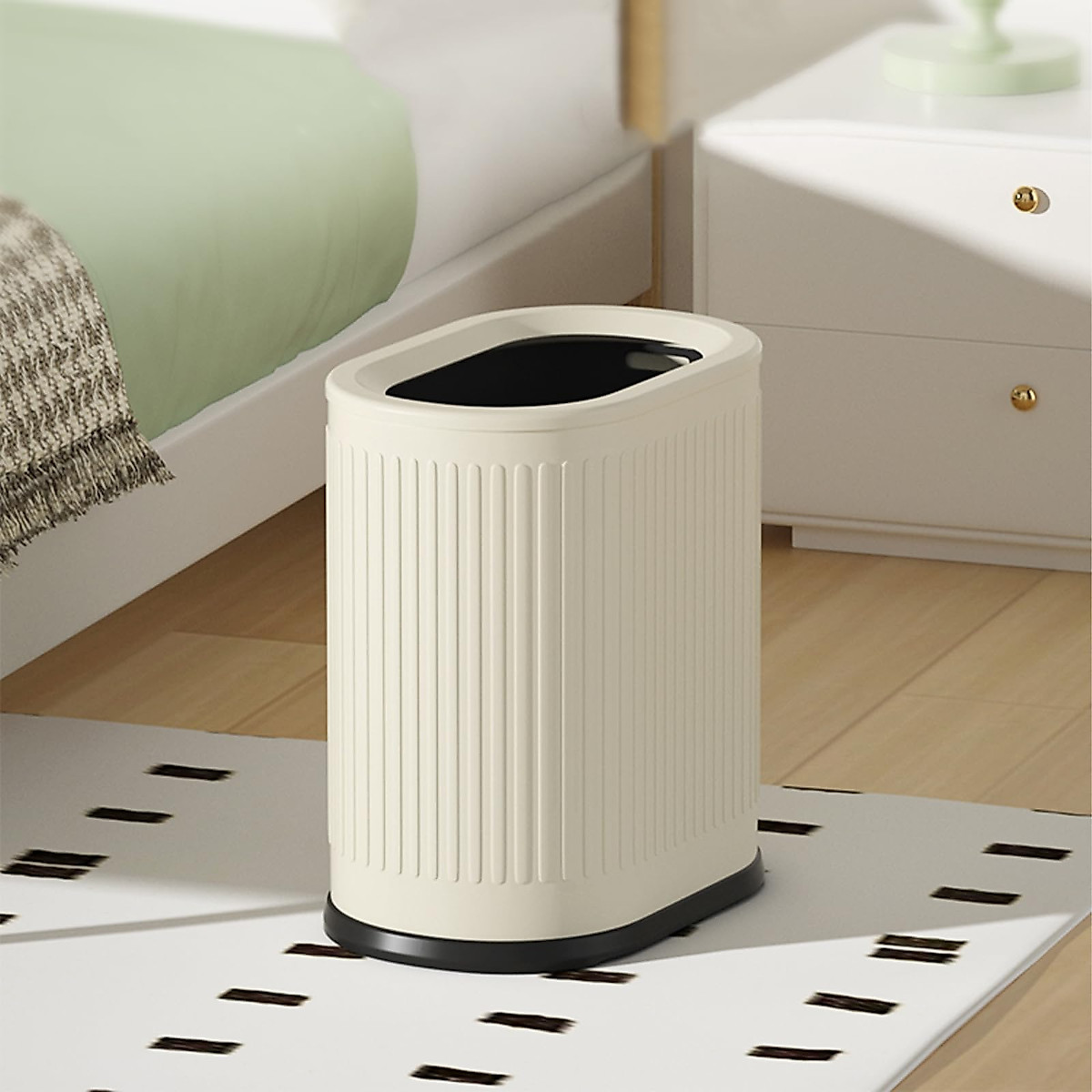 IVTUVTI Slim Bathroom Trash Can, 1.6 Gallon Garbage Can with Inner Barrel, Small Stainless Steel Wastebasket, Garbage Container Bin Waste Bin for Kitchen, Home, Office, Bedroom