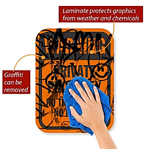 SmartSign "Warning - Private Property, No Trespassing, No Hunting" Sign | 9" x 12" Aluminum