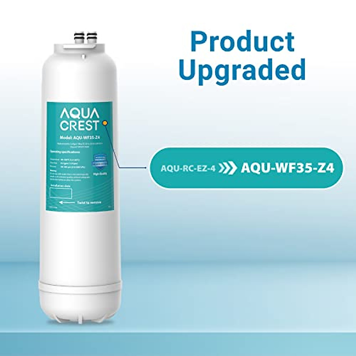 AQUACREST RC 4 EZ-Change Premium Water Filter Replacement, Replacement for Culligan RC-EZ-4, IC-EZ-4, US-EZ-4, RC-EZ-3, Brita USF-201, USF-202, DuPont WFQTC30001, WFQTC70001, 2K Gallons (Pack of 1)