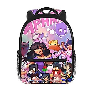 YAOJIAADM Anime Backpack Schoolbag 3D Printed Large Capacity Waterproof Nylon Backpack Adjustable Shoulder Strap Suitable for Travel Picnic Black