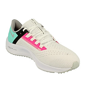 Nike Air Zoom Pegasus 38 Mens Running Trainers CW7356 Sneakers Shoes (UK 11 US 12 EU 46, White Wolf Grey Hyper Pink 102)