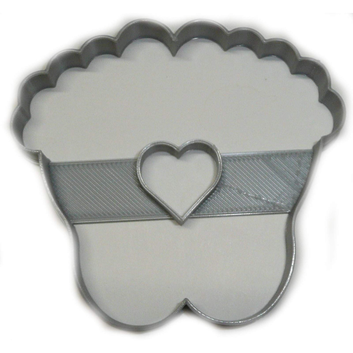 BABY FEET WITH HEART FOOT GENDER REVEAL SHOWER PARTY ANNOUNCEMENT COOKIE CUTTER MADE IN USA PR2520