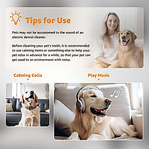 Plaque Tartar Remover for Teeth - Sonic Electric Dog Teeth Brushing Kit - Rechargeable Sonic Electric Dog Tooth Scraper & Cleaning Kit for Dog & Cat, Black