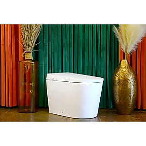 ALPHA BIDET UXT Pearl Bidet Toilet Combination | 1.28GPF Smart Toilet w/Next Gen Bidet | ADA Chair Height | Automatic Lid and Seat | Automatic Flushing | Endless Warm Water | 3 Year Warranty