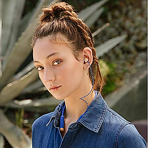 House of Marley Smile Jamaica Wireless: Wireless Neckband Earphones with Microphone, Bluetooth Connectivity, 8 Hours of Playtime, and Sustainable Materials (Denim)