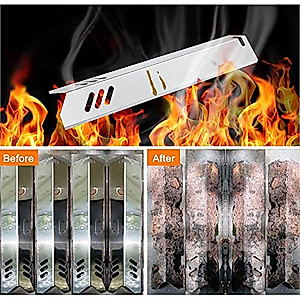 Uniflasy 15 Inch Heat Plate for Backyard BY15-101-001-02, BY13-101-001-13, Dyna-Glo DGF493BNP, GBC1059WB,Uniflame GBC1059WB, DGF510SBP, Montana and More, 4 Pack