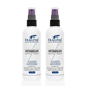 FRAGFRE Hair Detangler Spray, 8 oz - Leave in Conditioner for Sensitive Skin and Scalp - Styling Heat Protectant Spray - Gluten Free Vegan Cruelty Free