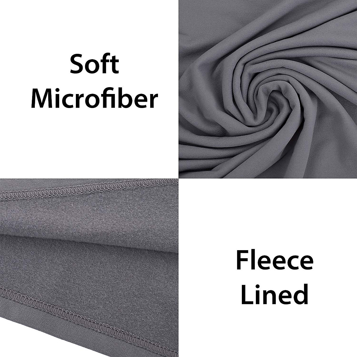 ViCherub 2 Sets Women's Thermal Underwear Set Long Johns with Fleece Lined Ultra Soft Top & Bottom Base Layer Thermals for Womens Black & Gray Medium