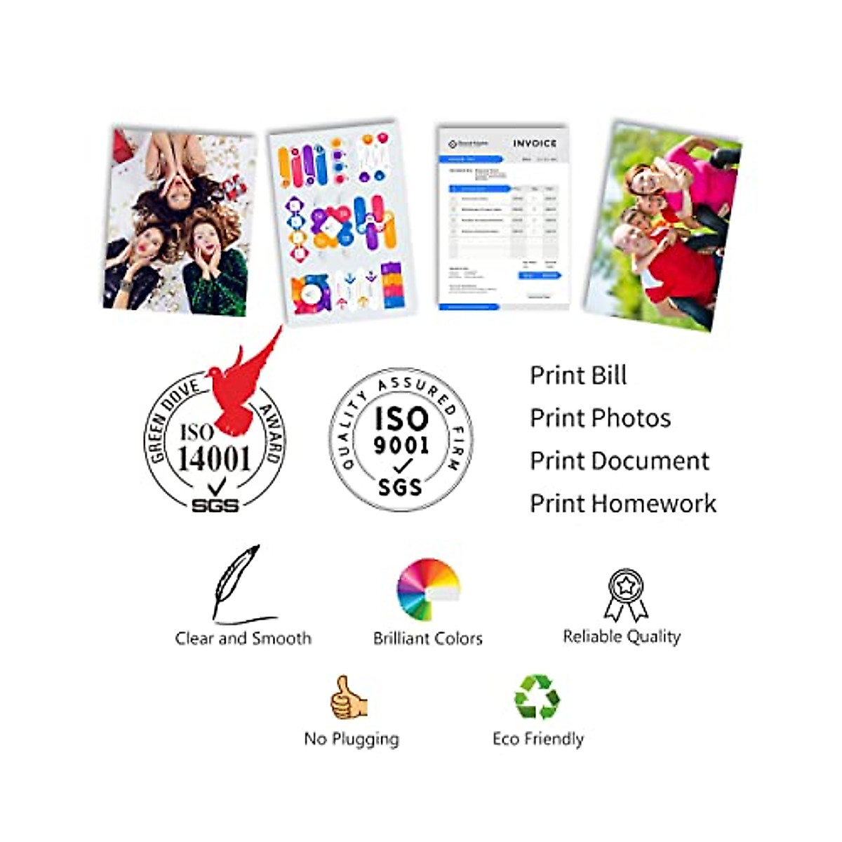 Hyliter T502 502 Ink Refill Bottles High Capacity for Ecotank ET2760 ET-4760 ET2720 ET-2750 ET-2850 ET-15000 ET-3850 ET-3750 ET-4850 ET-3830 Printer (4 Pack)