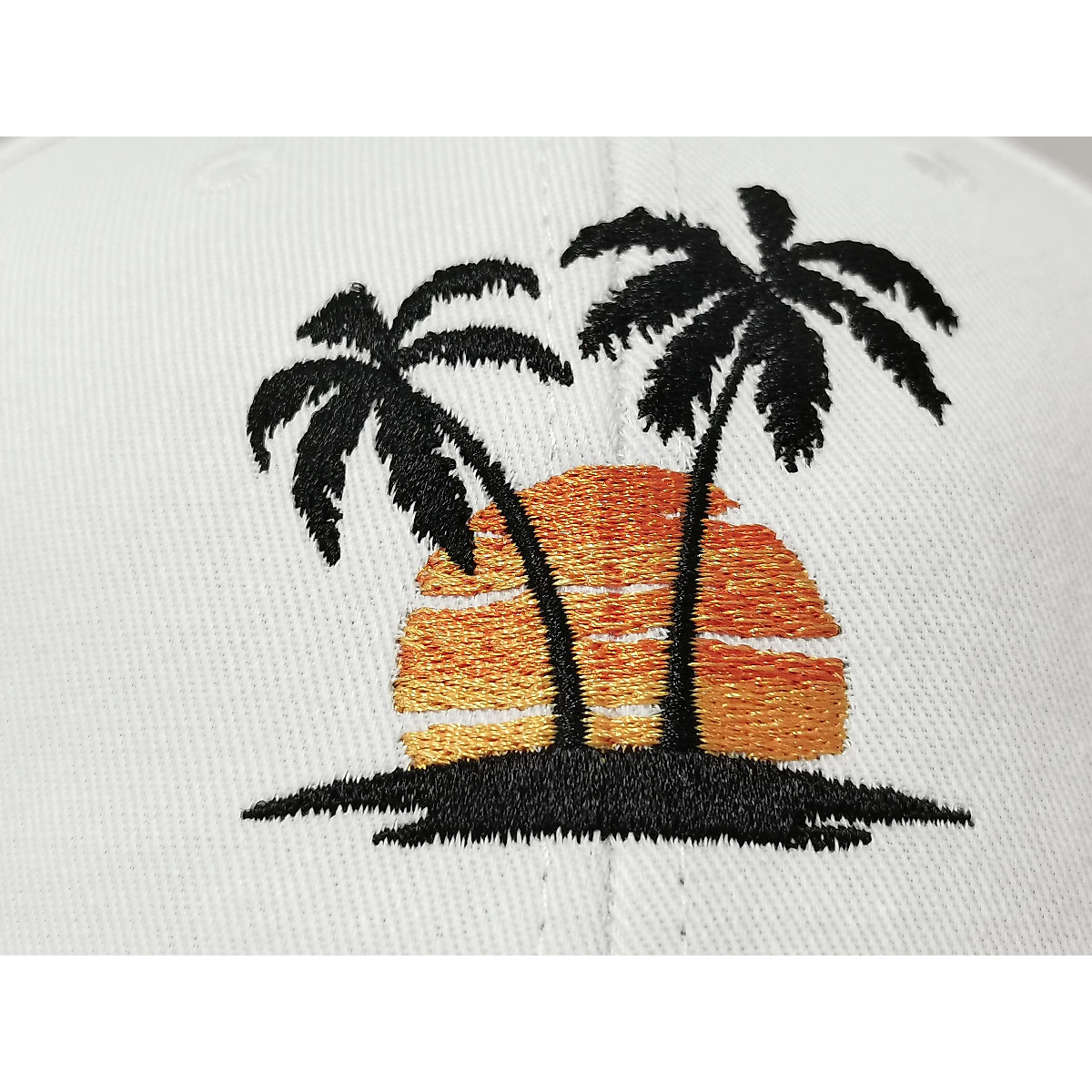 Hepandy Palm Tree Embroidered Baseball Cap for Women Men Girl, Summer Beaches Outdoor White Trucker Hats Adjustable Snapback Golf Dad Hats