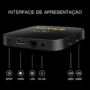 2023 Brazilian IPTV Brazil Box Mini Size Remote Control ARM Cortex A53 CPU ARM Mali-450 GPU