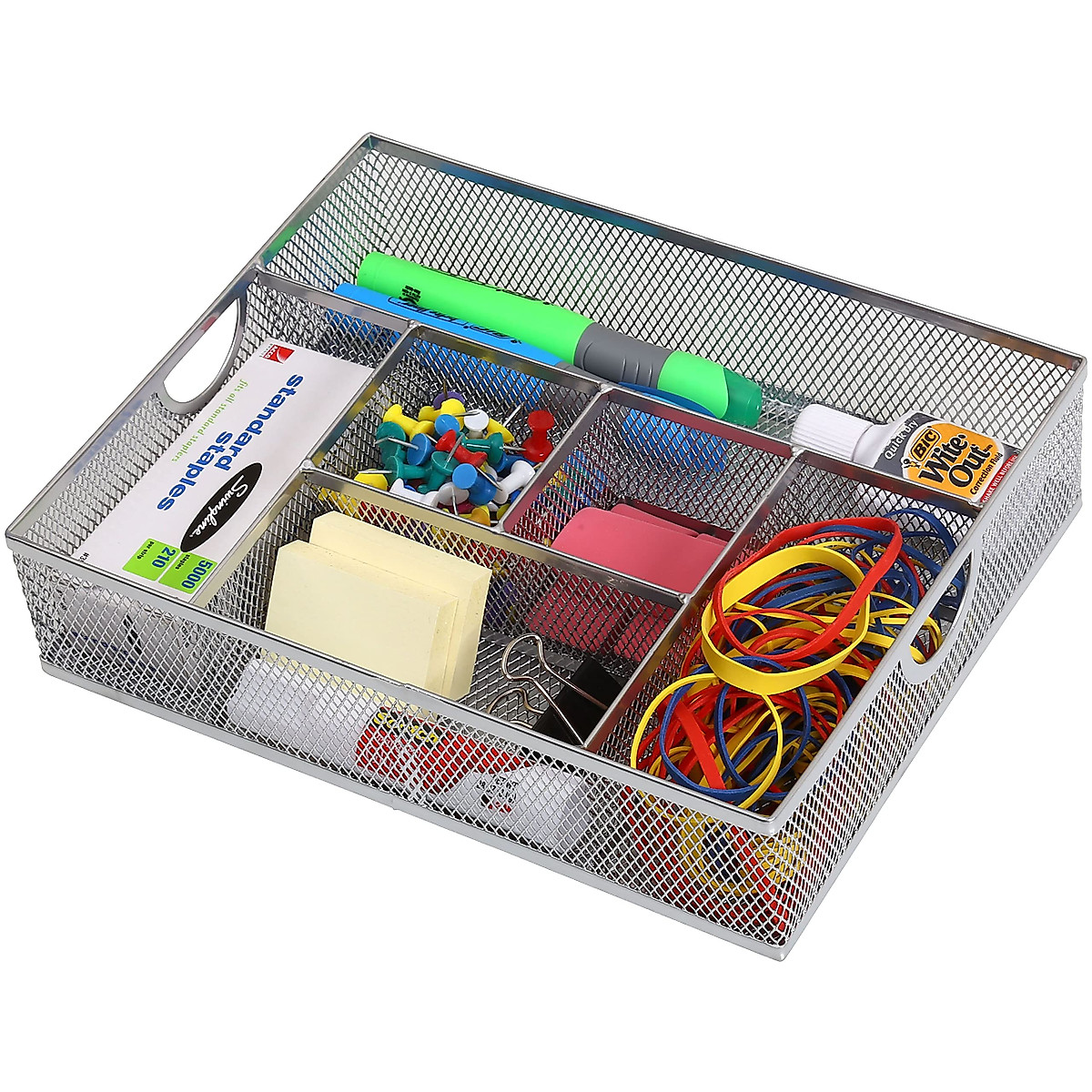 YBM HOME Cosmetic Storage Makeup Organizer Holds Your Cosmetics, Makeup Brushes, Pencils and Accessories, Designed for Vanity Bathroom or Counter Dresser, Stainless Steel Mesh Design 2262