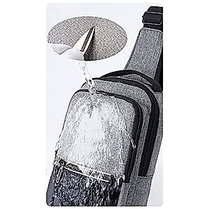 YERCHIC Small Sling Backpack Multipurpose Crossbody Chest Shoulder Bag Travel Hiking Daypack with Reflective Strip (Black)