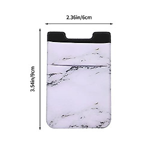 Hemobllo 2Pcs Mobile Phone Card case Cellphone Back Wallet Bag Phone Holder Stick on Stick on Cell Phone Wallet Phone Cards Cases Wallet Purses Sticky Phone Lycra Pocket Bracket Sticker