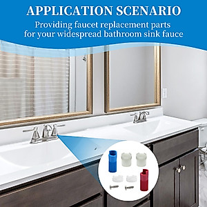 97479 Faucet Stem Extension Kit Compatible with Moen Monticello Widespread Bathroom Sink Faucet Part, Bathroom Faucet Cartridge Replacement Parts for Moen Stem Extension