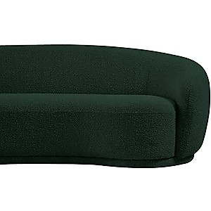 Meridian Furniture 693Green-S Hyde Collection Modern | Contemporary Boucle Fabric Upholstered Sofa, Green, 89.5" W x 38" D x 27.5" H