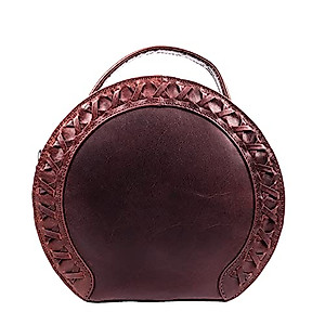 Lady Conceal Oaklee Concealed Carry Crossbody - Womens Locking Concealed Carry Purse - Crossbody Bag with Gun Holster (Mahogany)