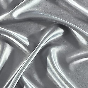 Bedsure Satin Pillowcase for Hair and Skin - Grey Zipper Pillow Cases Queen Size Set of 2, Similar to Silk Pillow Cases, Silky & Super Soft Cooling Pillow Covers, Gifts for Her or Him, 20x30 Inches