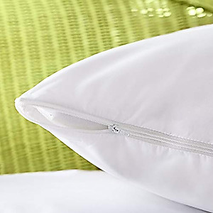 AllerEase 100% Breathable Cotton Pillow Protector for Sleeping, King 36" x 20" (Pack of 1) 2 Count