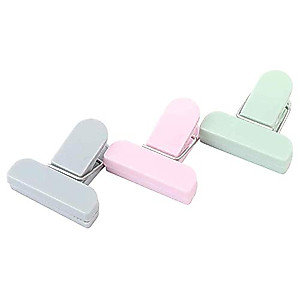 TAMOSH 12 Pcs Sealing Chips Food Bag Storage Clips Colorful for Snack and Tea Bags Sandwich Kitchen Clips Potato Chips Sturdy