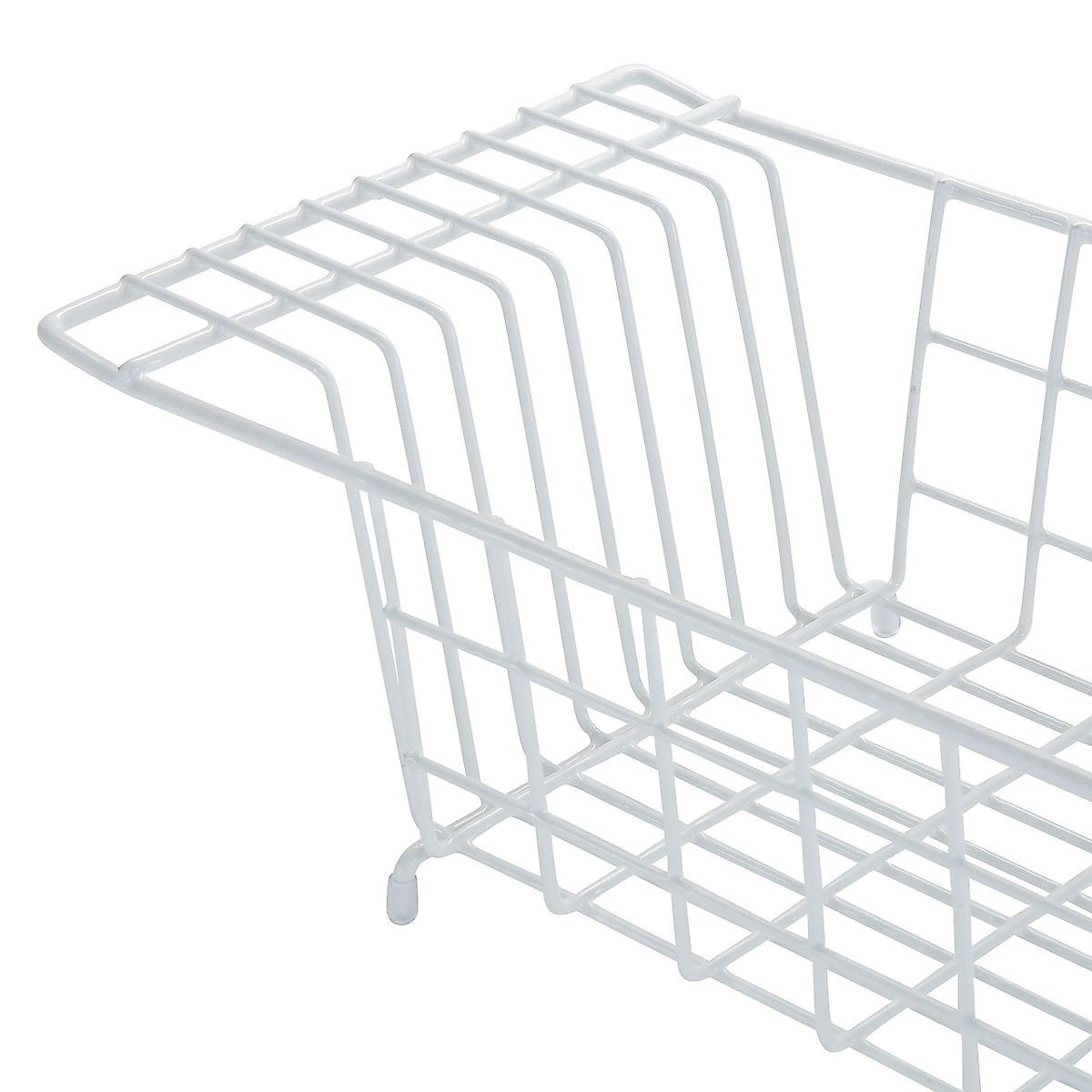 Kitchen Details Sink Dish Drainer Drying Rack, for Countertop, Space Saving, in White