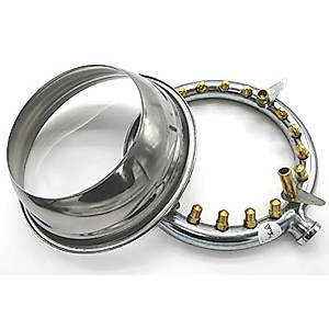 9 Inch High-powered Jet Burners With Lip (Propane Gas) (20 Brass Tip Jets Burners) (120,000 Btu)