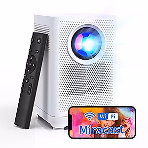 【Sale】 Projector Native 1080P Full HD Portable, WITSEER LCD Home Projector, Compatible with iPhone, Airplay, TV Stick, Laptop, PS3/4/5,Switch, Chromecast, Games, USB, HDMI, L1M (Miracast )