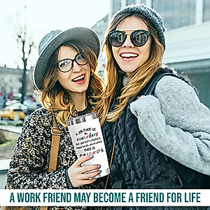 TEEZWONDER Funny Gifts For Coworkers, Friends, Females, Work Bestie Gifts For Women, Thoughtful Best Friends, Office Appreciation, Thank You Gift For Coworkers, 20 Oz Stainless Steel Tumbler