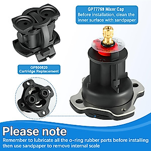 GP876851 Mixer Cap and Pressure Balancing Unit Kit, Compatible with Kohler Shower Valves K-304 and K-11748 Platforms, Shower Cartridge Replacement Repair Kit, Include GP800820 and GP77759