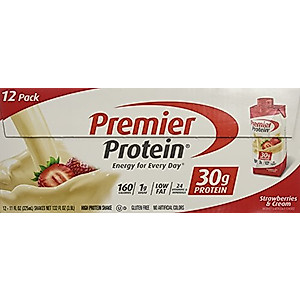 Premier Protein High Protein Shake, Strawberry Cream (11 Fl. Oz., 12 Pack), 132 Oz