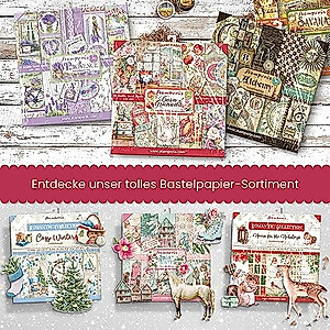 Stamperia SBBL32 Paper Pad 10 Sheets Double Sided Antique Tips, 30.5 x 30.5 (12" x 12"), Multicolored