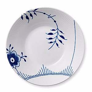 Royal Copenhagen 1016910 Blue Fluted Mega Pasta Plate, 9.4 inches (24 cm), Wedding Gift