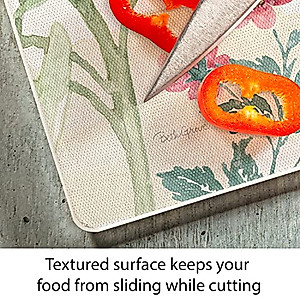 CounterArt Sunflower Splendor 3mm Heat Tolerant Tempered Glass Cutting Board 15” x 12” Manufactured in the USA Dishwasher Safe