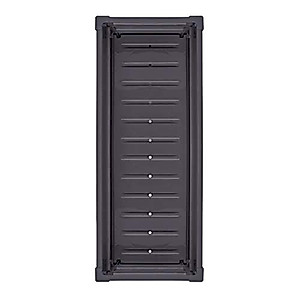 Nuvue Products 26021, 36" L x 15" W x 32" H, Polymer with Woodgrain Texture, Dark Gray Elevated Garden Box