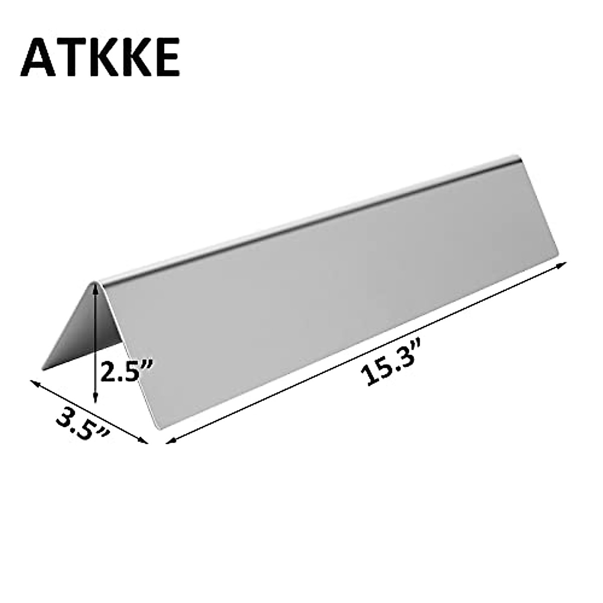 ATKKE 3-Pack 15.3 inch Flavorizer Bar Replacement for Weber 7635, Spirit 200 Series, Spirit E210 S210, E220 S220 with Front Control Knobs, Stainless Steel Heat Plates Shield Flavor Bars