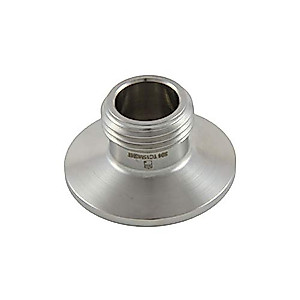 Brewers Hardware 1.5" Tri Clover Compatible X Garden Hose Thread Adapter (3/4" Male Garden Hose)