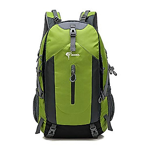 Amanda 50L Water-Resistant Travel Backpack/Casual/Hiking/Camping Daypack with Rain Cover, Headphone Hole (Green)