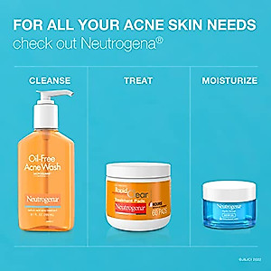 Neutrogena Rapid Clear Stubborn Acne Spot Treatment Gel with Maximum Strength 10% Benzoyl Peroxide Acne Treatment Medication, Pimple Cream for Acne Prone Skin Care, 1 oz