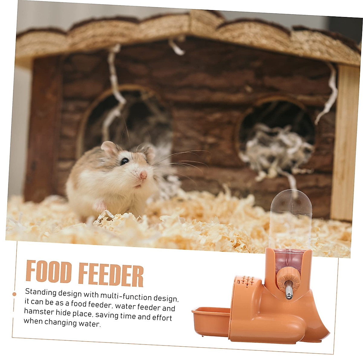 CIYODO Hamster Drinking Fountain Rat Waterers Water Bottles Spout Fresh Water Dispenser Hamster Waterer Bunny Feeder Automatic Pet Feeder Hamster Hideout Water Feeder Vertical Pp