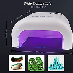 ENOMAKER UV Resin Curing Light Box Resin Dryer Machine 24PCS 405nm LED Beads Professional for LCD/SLA/DLP 3D Printer Models