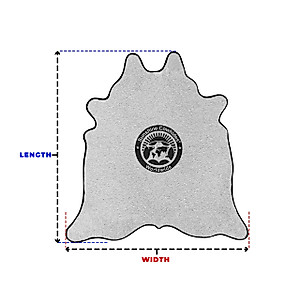 Sunshine Cowhides 100% Genuine Salt and Pepper Cowhide Rug - Modern Style Animal Skin Rug & Floor Carpet for Living Room, Bedroom, Kitchen & More - Large (6x6-7ft)