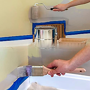 XUXU Blue Painters Tape, 2 Inch Blue Painters Masking Tape Bulk for Multi-Surface, Produce Sharp Lines, Residue-Free 196 Yards Total Blue Tape Set of 4 Rolls