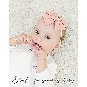 jollybows 40pcs Baby Girls Hair Bows Headband Nylon Hair Band Elastic Hair Accessories for Kids Infants Toddlers