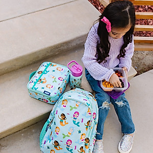 Wildkin Kids 14 oz Reusable BPA-Free Stainless Steel Water Bottle with Leak Proof Lid for Boys & Girls, Insulated, Durable, and Easy to Clean Water Bottles for Toddlers - Mermaids