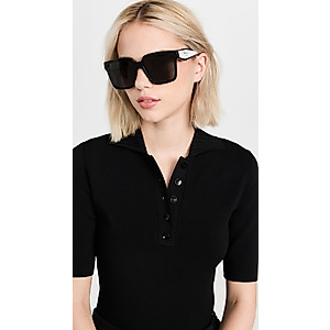 Prada Women's 0PR 24ZS Sunglasses, Black/Dark Grey, One Size