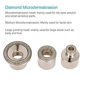 Peeling Tips, Replacement Skin Grinding Tips with Handle Stainless Steel Filter Set Beauty Machine Set